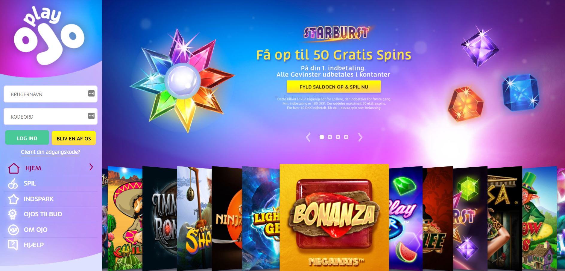 PlayOJO Casino 50 Spins I Bonus Uden Indbetaling PlayOJO Casino 50 Spins I Bonus Uden Indbetaling